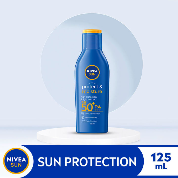 ♂NIVEA Sun Protect Moisture Sunblock Lotion with SPF 50, 125ml | Lazada PH