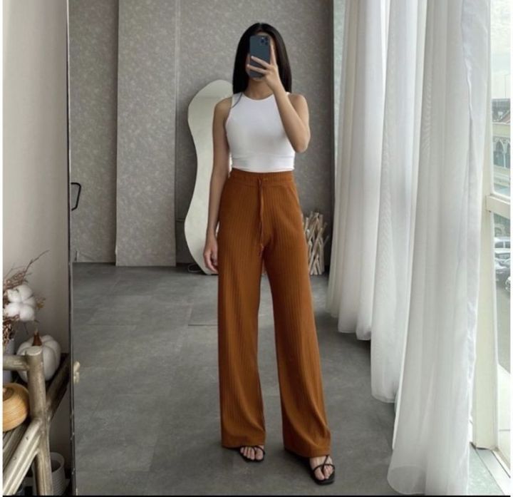 KULOT KNIT HORNET WANITA TERBARU 2024 - CELANA KULOT BAHAN KNIT ADEM ...