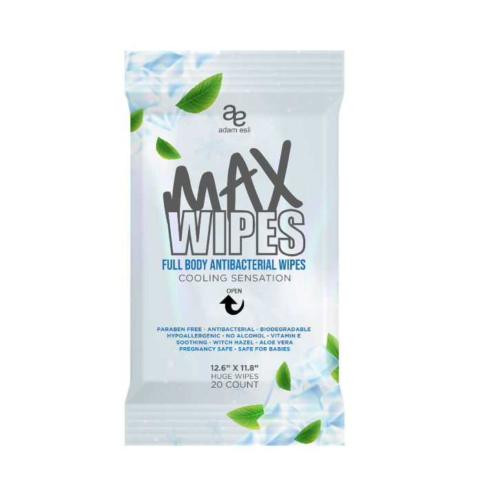 Adam Esli Max Wipes Full Body Wipes Cooling Sensation 20 sheets | Lazada PH
