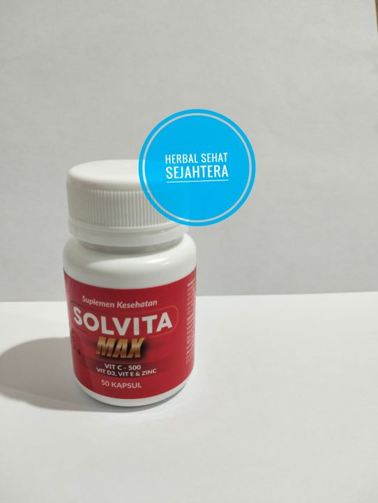 SOLVITA MAX vitamin C D E dan Zinc BOTOL isi 50 KAPSUL | Lazada Indonesia