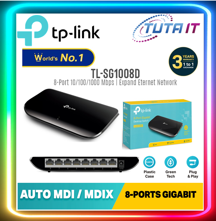 TP-Link TL-SG1008D 8-Port Gigabit Desktop Switch | Lazada
