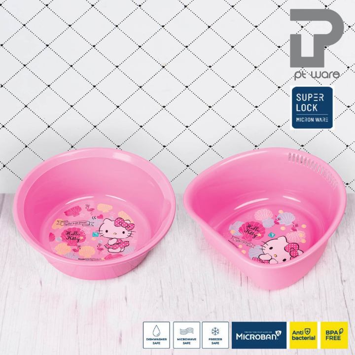 Superlock Micronware กาละมังใส่น้ำ กะละมังพลาสติก กะละมังล้างผัก ลายลิขสิทธิ์แท้ Hello Kitty ...