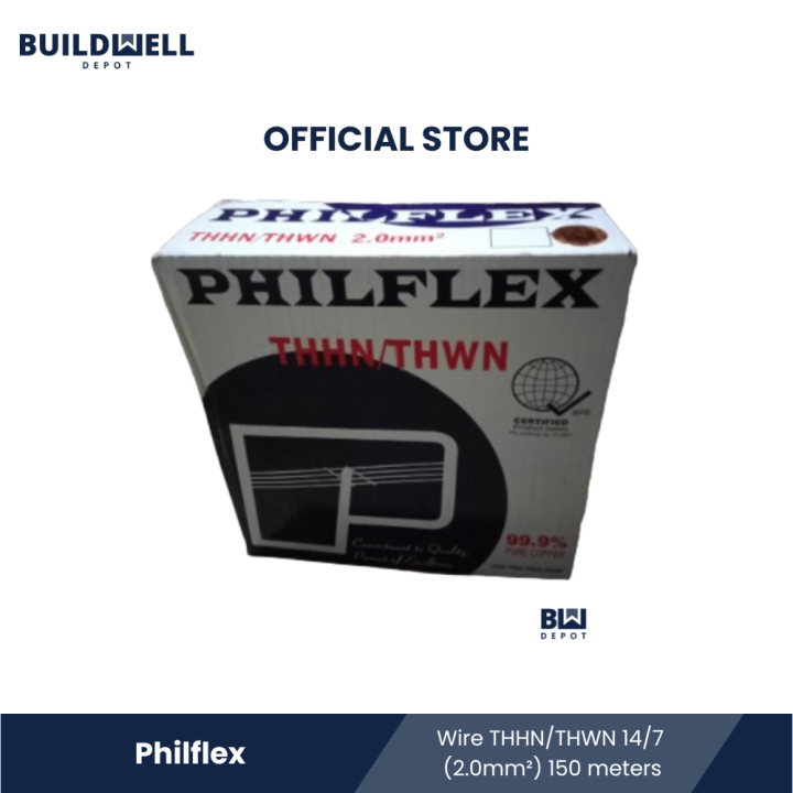 Philflex Wire THHN/THWN 14/7 (2.0mm²) 150 meters | Lazada PH