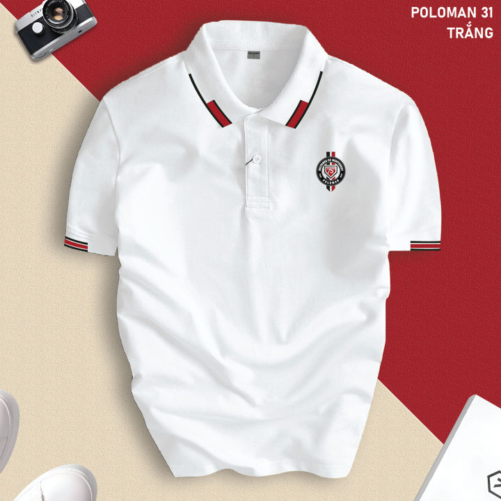 Áo thun POLOMAN 31 nam nhiều màu cổ bẻ BASIC CVC vải cá sấu co dãn thanh lịch | Lazada.vn