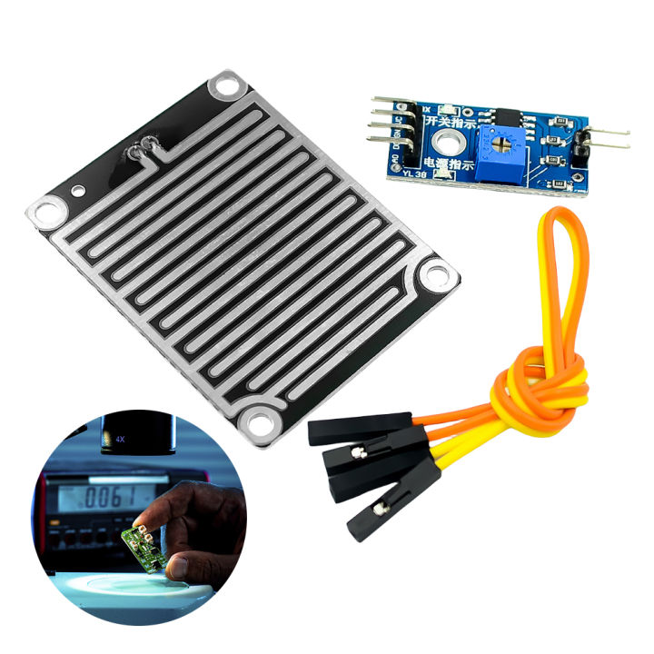 Rain Water Sensor Relay Control Module 3.3V-5V Monitor Weather Sensor ...