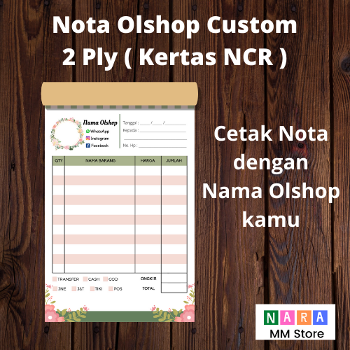 Nota Olshop 2 Ply Custom Order (2 buku) | Lazada Indonesia
