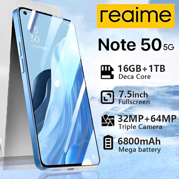 【Cod】Android mobile smart HP Note50 new 12GB+512GB RAM 7.5-inch 6000mah ...