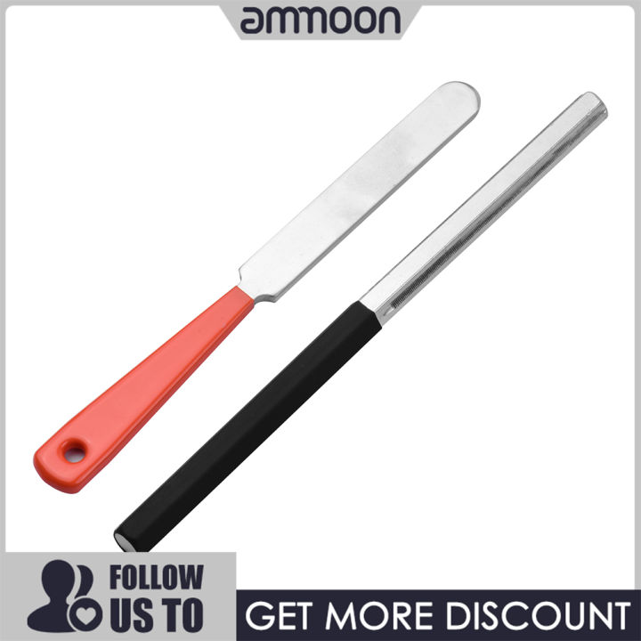 [ammoon]Stainless Steel Guitar Fret Crowning File Set Tool Luthier ...