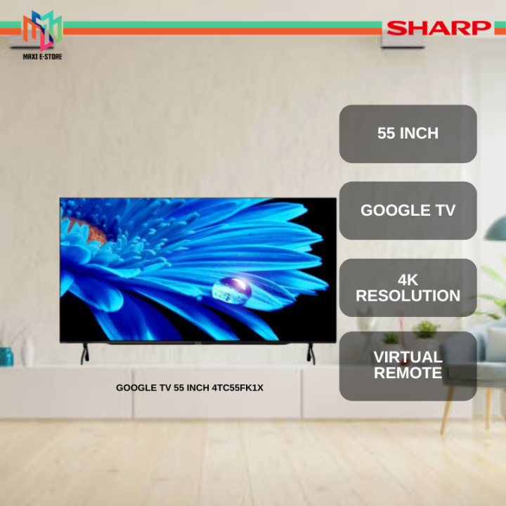 Sharp 4TC-55FK1X Smart TV 55 Inch 4K Resolution 4TC55FK1X TV Pintar ...