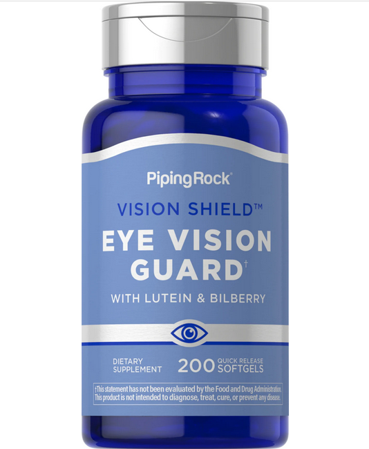 Lutein Bilberry Eye Vision Guard + Zeaxanthin, 200 Softgels (Improve ...