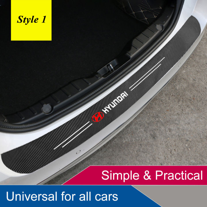 1pcs car trunk carbon fiber door sill strip Hyundai standard car trunk ...
