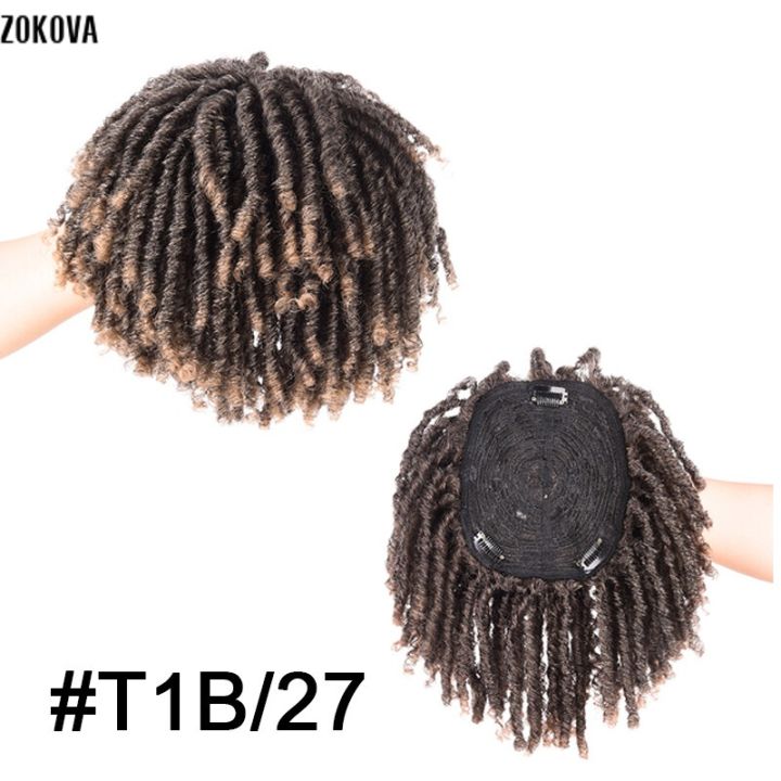 ZOKOVA Men Dreadlocks Toupee Wigs Sof Synthetic Closure Wig Handmade ...