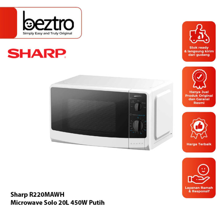 Sharp R220MAWH - Microwave Solo 20 Liter 450 Watt Putih | Lazada Indonesia