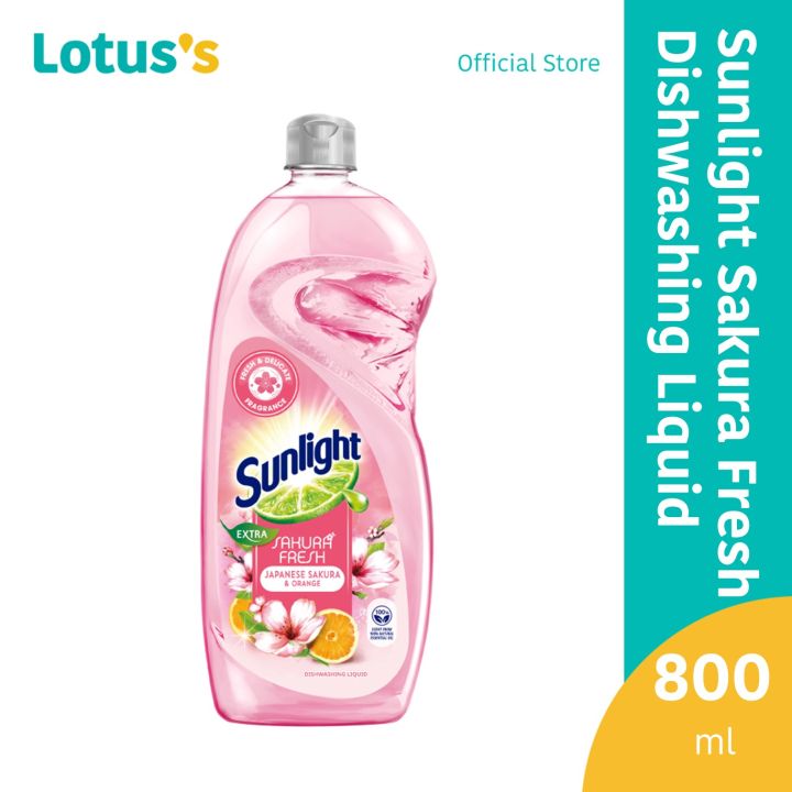 Sunlight Extra Dishwashing Liquid Sakura Fresh 800Ml | Lazada