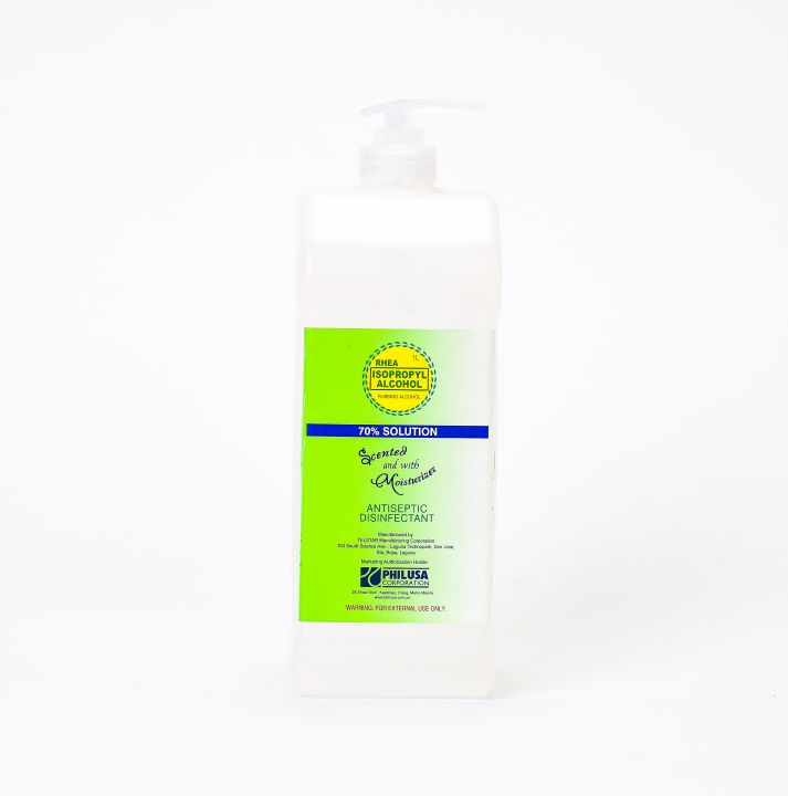 RHEA Isopropyl Alcohol 70% with Moisturizer Pump 1 Liter | Lazada PH