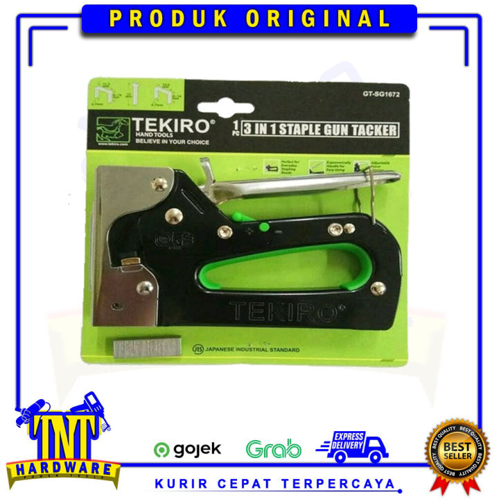 Staples tembak 3 in 1 TEKIRO / staple gun tacker GT-SG 1672 | Lazada ...