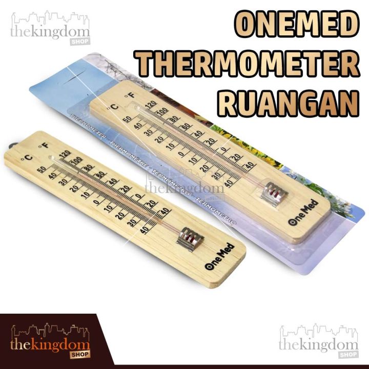 Onemed Thermometer Ruangan Kayu Thermo Ukur Suhu Termometer Dinding ...