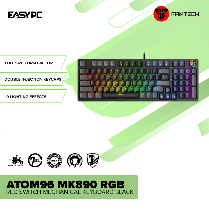 EasyPC | Fantech ATOM96 MK890 Red / Blue Switch RGB Mechanical Keyboard ...