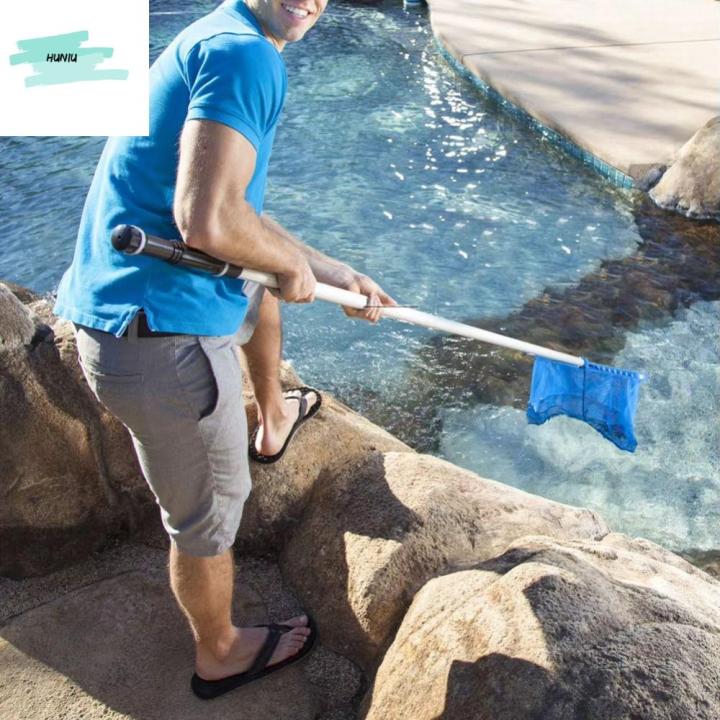 HUNIU ความจุที่มากขึ้น ที่เก็บขยะในสระว่ายน้ำ คราดลึก ตาข่ายละเอียด ตา ...