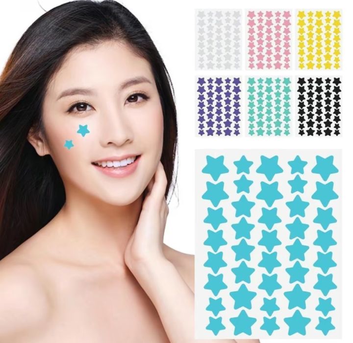 ALLinALL.mart 40pcs/sheet Acne Patch PE Colorful Star Shaped Covering ...