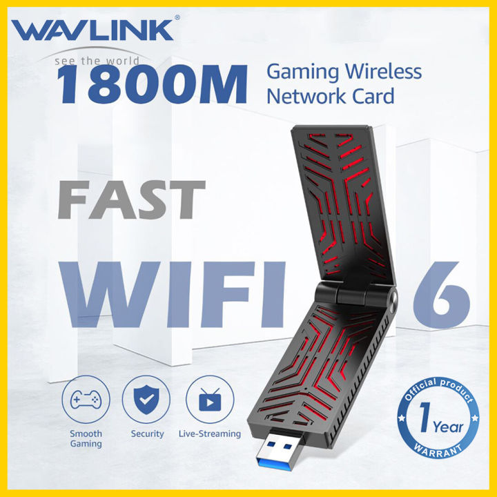 Wavlink USB WiFi Adapter AX1800 2.4GHz (600Mbps)/5GHz (1200Mbps) Dual ...