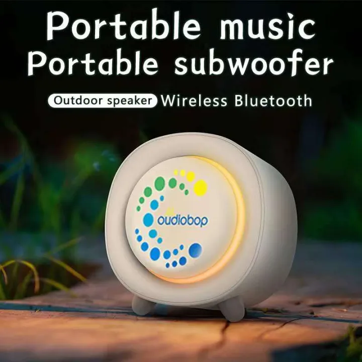 Audiobop 2025 New Portable Speaker with LED Lights Clear Sound Wireless ...
