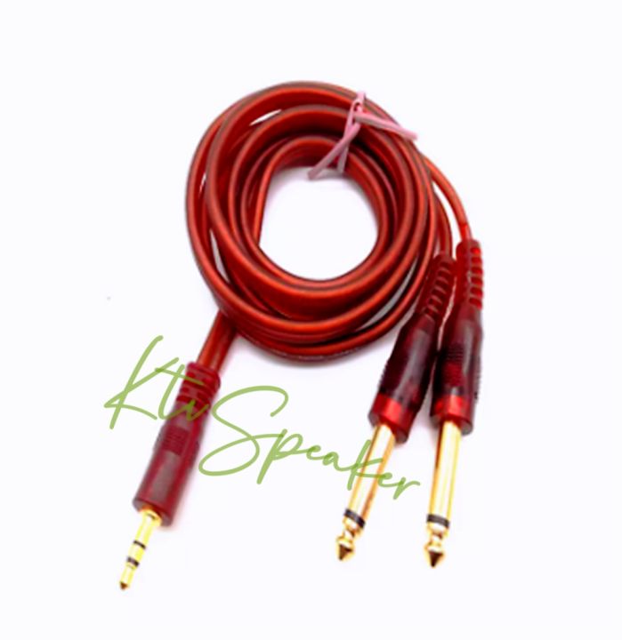 PL 1.5M 3.5mm to 6.35mm Jack Plug Cable Connector Audio Lead Mixer Power Amplifier Wire Cord ...