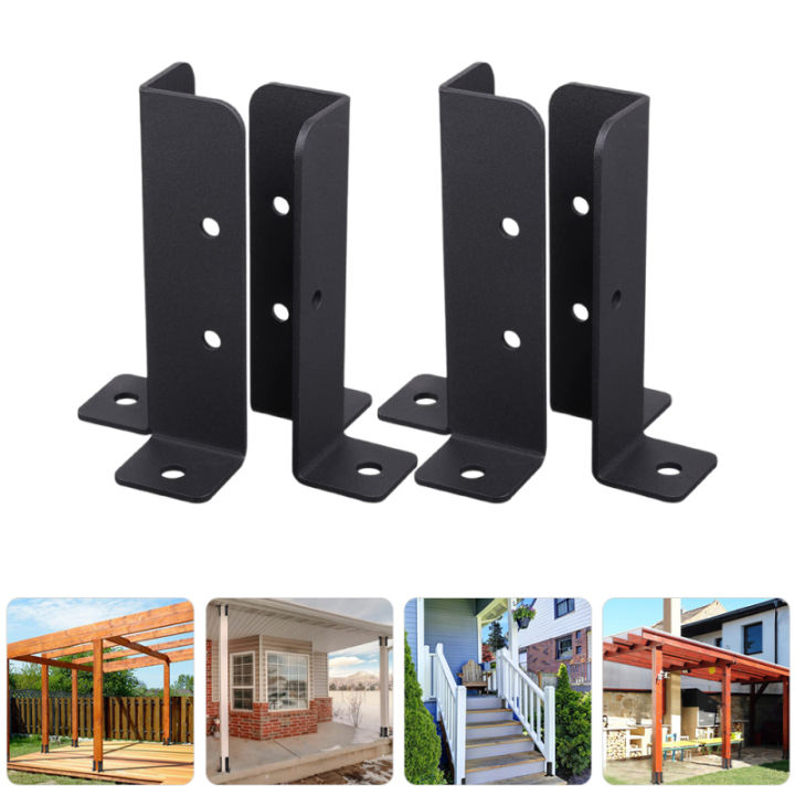 Creamnin 4pcs Base Brackets Heavy Duty Brackets Deck Post Anchor Post ...