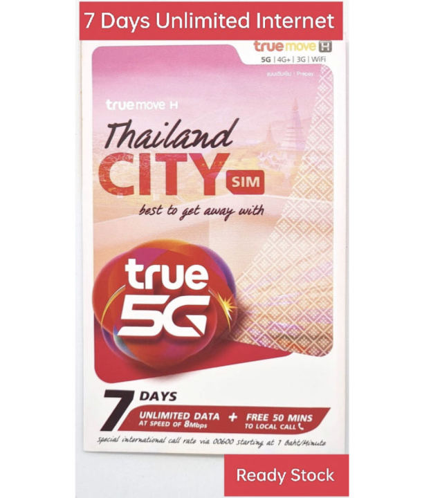 [READY STOCK] Thailand Sim Card TRUEMOVE with 7 Days UNLIMITED INTERNET ...
