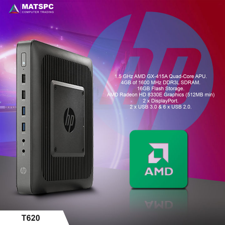 Refurbished HP THIN CLIENT t610 t620 t630 4b Memory and 16gb SSD ...