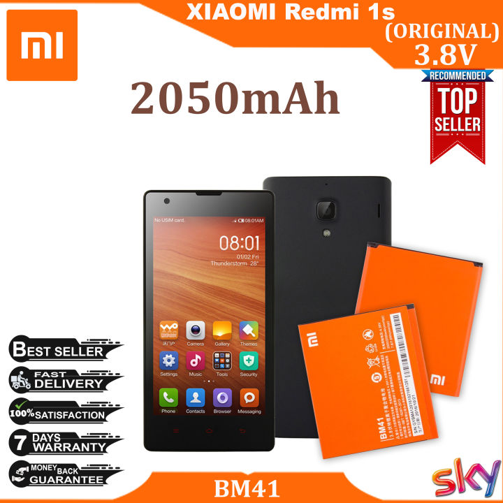Battery for XIAOMI Redmi 1s Battery Model:BM41 Rechargeable Battery (2050mAh) Original | Lazada PH