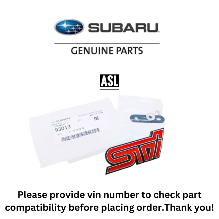 Genuine Subaru Front Grille STI Emblem V10 Impreza WRX STI | Lazada