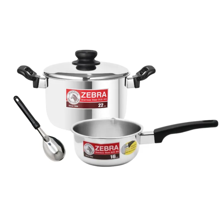 Zebra Lets Cook 4 Pcs Cookware Set | Lazada
