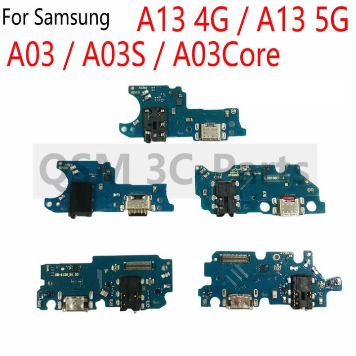 สำหรับ Samsung A03 Core A03S แจ็คสัญญาณเสียง4G 5G ไมโครโฟนชาร์จชาร์จ ...