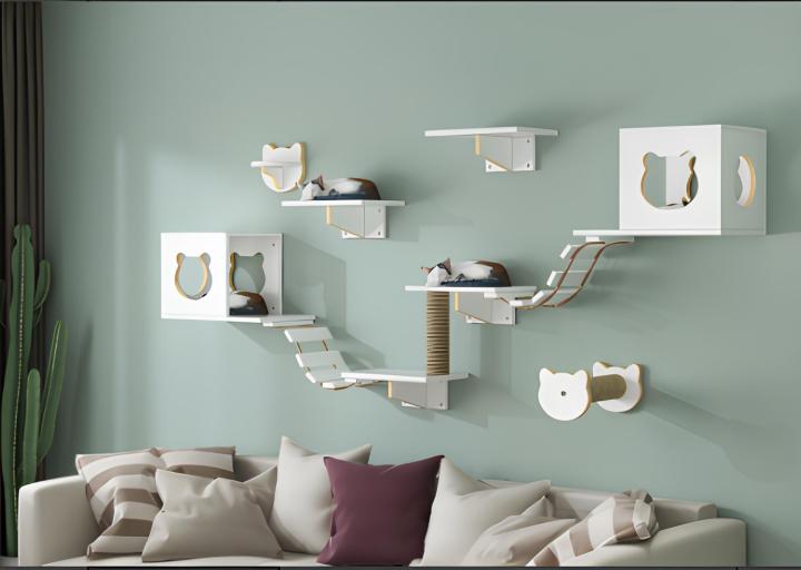 DIY Solid Wood Cat Wall Mounted Type Cat Tree Cat House Cat Cage丨Cat ...