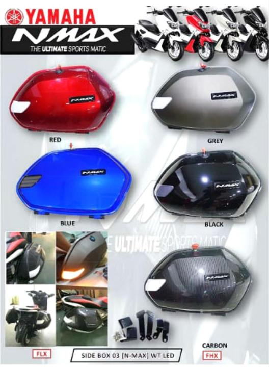 YAMAHA NMAX V1 SIDE BOX WITH SIGNAL LED LIGHT | Lazada