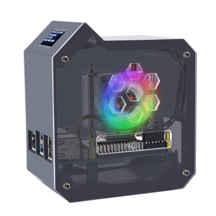 52Pi Mini Tower Kit for Raspberry Pi 5, Pi 5 Case with ICE Tower Cooler ...