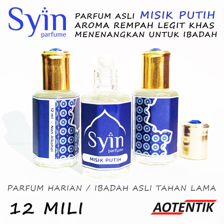 Parfum Sholat-Misik putih-Parfum Sunah-Parfum Asli tahan lama-Minyak ...
