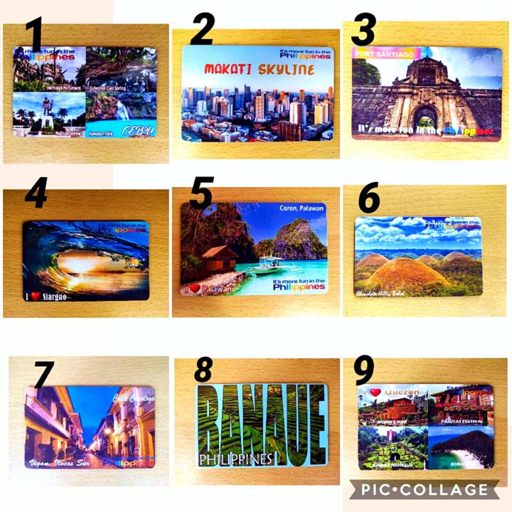Philippines Tourist Spot Design Rubber Ref Magnet Souvenir (Cebu,Makati ...