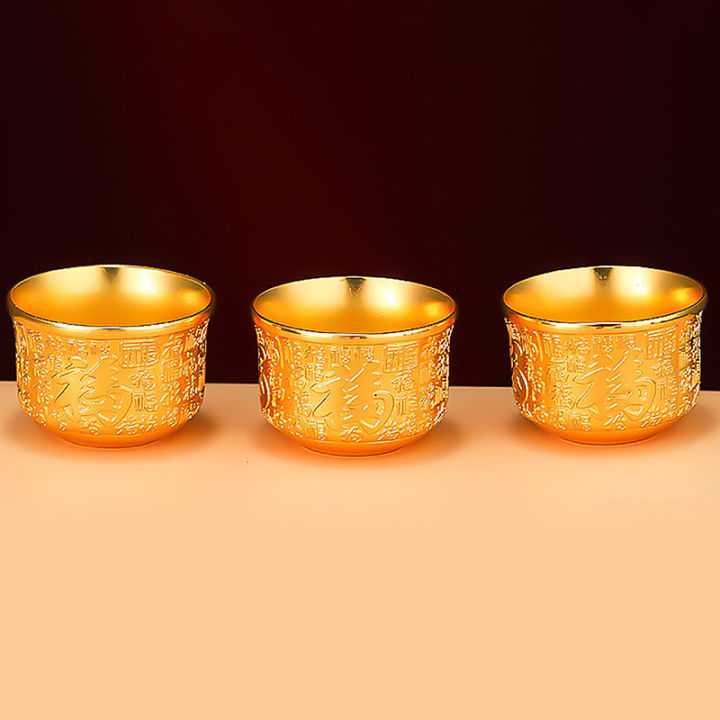 DreamDomicile NEW Brass Serving Bowl Cup Chinese Ritual Buddhist ...