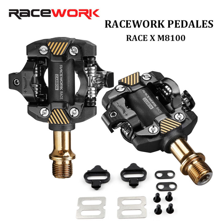【Boutique & Stock】 RACEWORK MTB clipless pedal X-M8100 Self-Locking SPD ...
