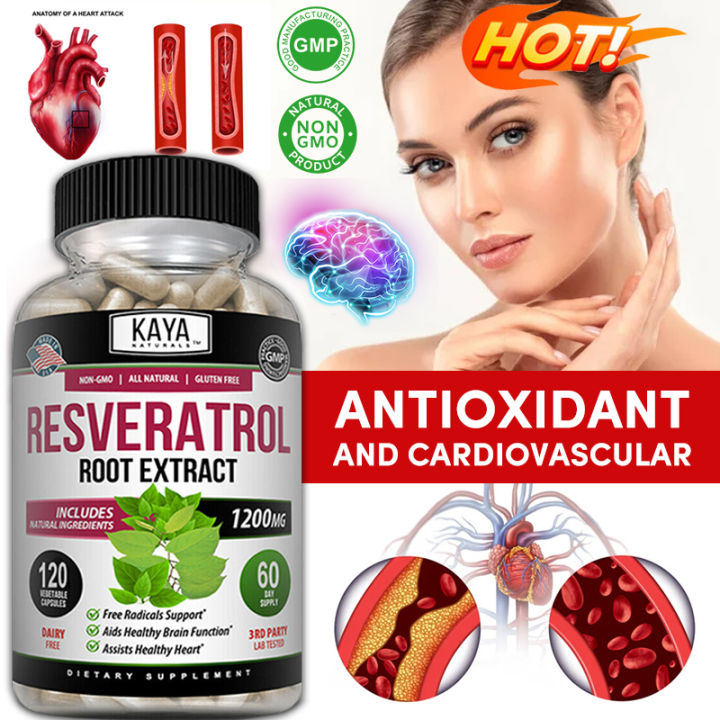 Resveratrol Supplement - Anti-Aging Antioxidant, Immunity, Heart, Brain ...