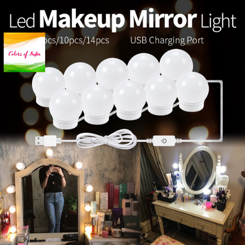 Make Up Mirror Lamp Makeup Light Bulbs With Stickers With Dimmable ...