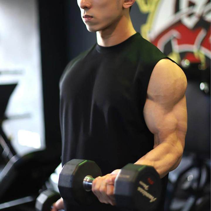 Bodybuilding Tank Top Men Gyms Fitness Sleeveless Shirt Vest Loose ...