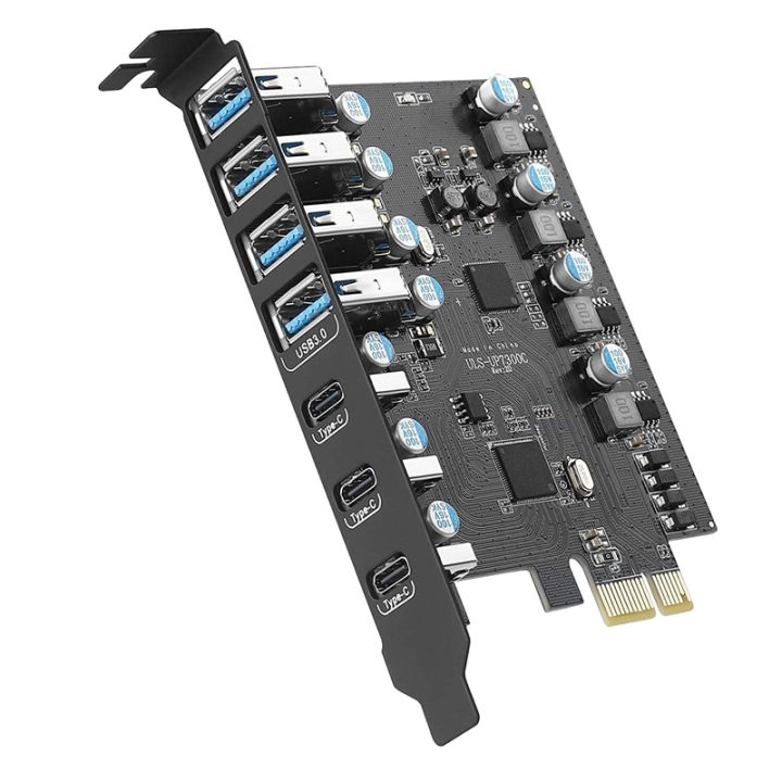 7 Ports PCIe to USB 3.0 Expansion Card PCI Express USB Add on Card PCIE ...