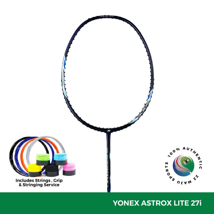 YONEX ASTROX LITE 27I ( FOC STRING + STRINGING + GRIP ) 5U BADMINTON ...