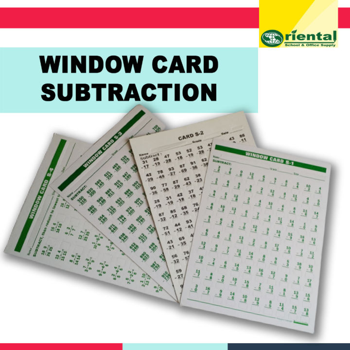 WINDOW CARD SUBTRACTION-SCHOOL SUPPLIES | Lazada PH WINDOW CARD SUBTRACTION-SCHOOL SUPPLIES | Lazada PH