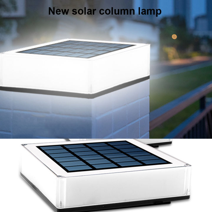 LED Solar Pillar Light Outdoor Waterproof Column Night Light Garden ...