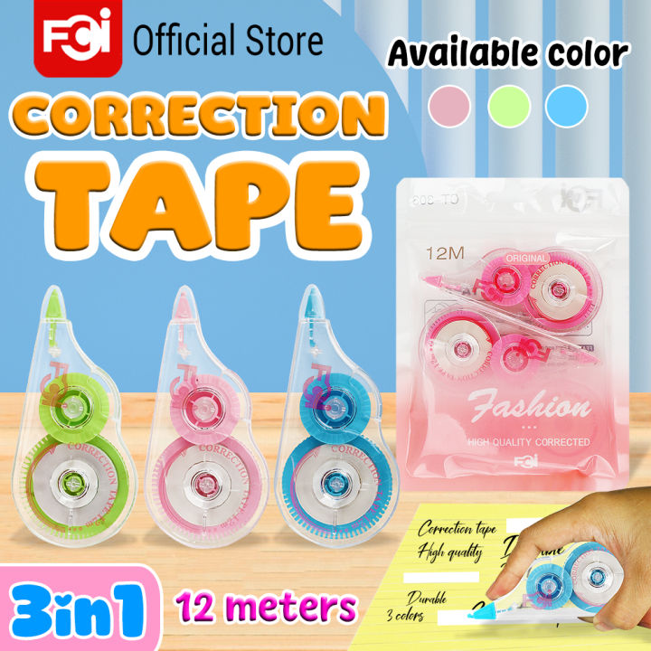 FCI Correction Tape 3in1 Set Fast and Clean Feature Original Correction ...