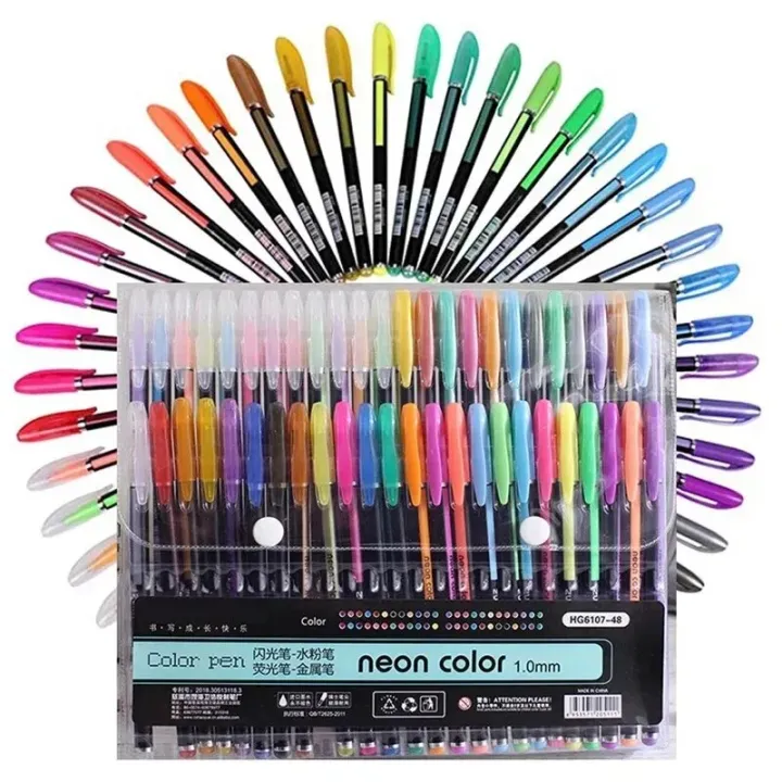 【Thriving】 12Pcs Colors Gel Pens and Refills for School Coloring Book ...